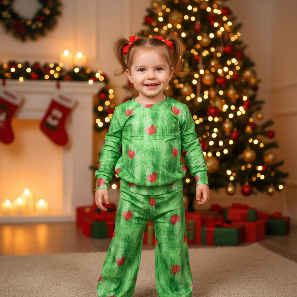 Green and red heart lounge set – DoodleBug's