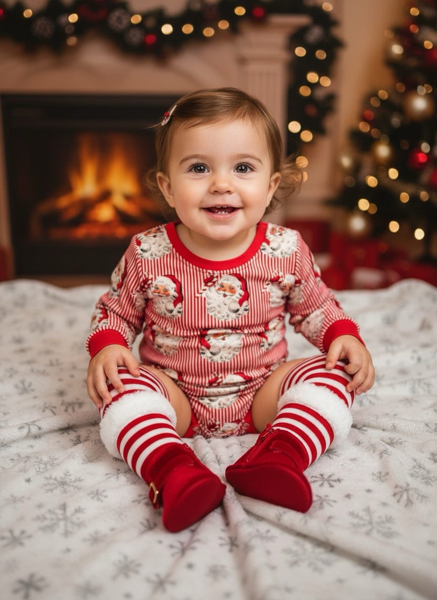 Santa Stripe long sleeve Leo – DoodleBug's