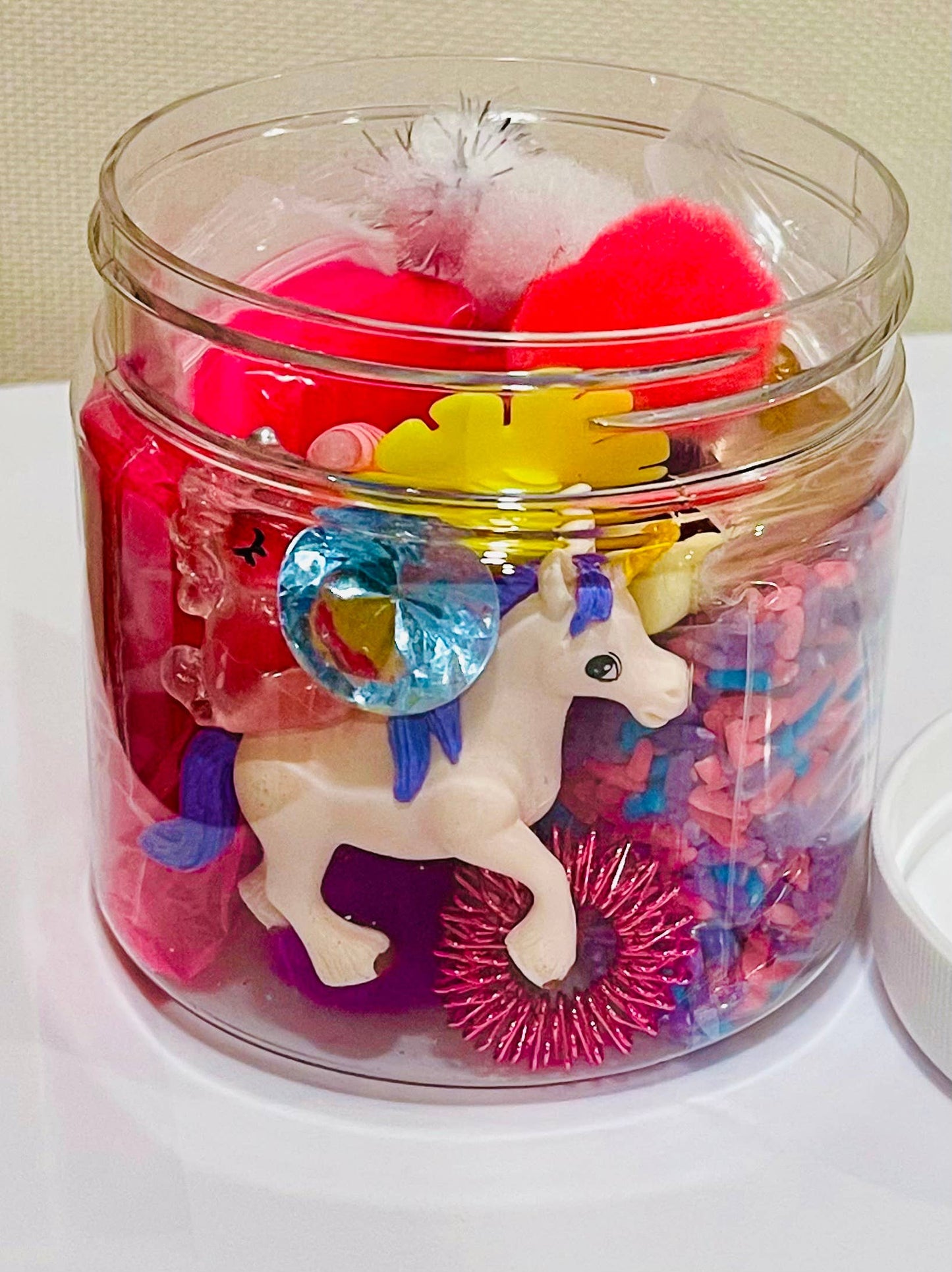 Unicorn combo dough/colorful rice sensory play jar – DoodleBug's
